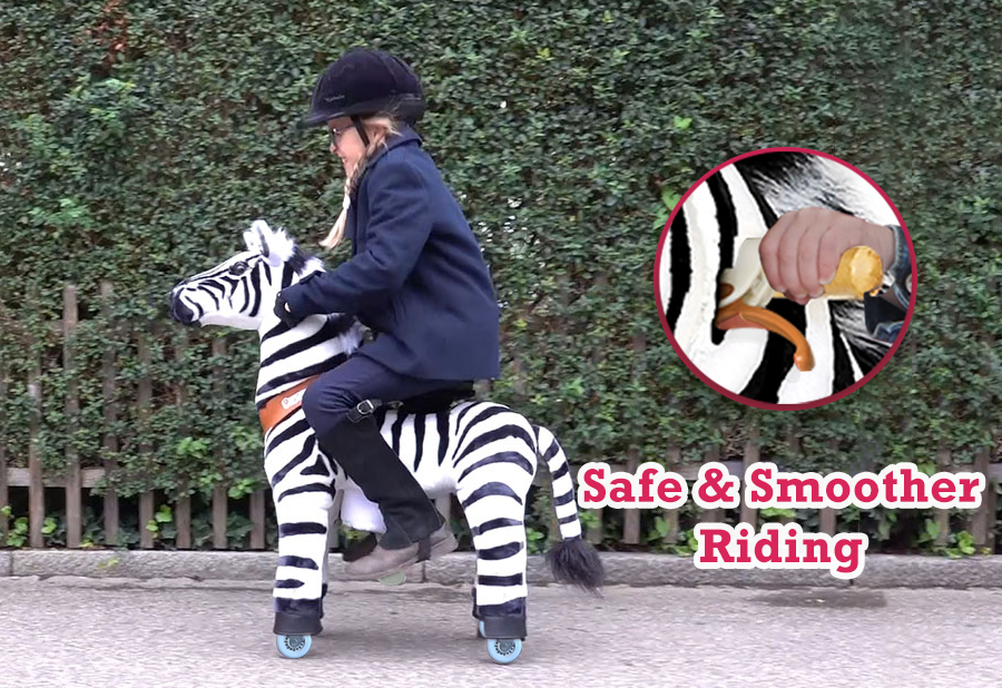 PonyCycle® Model U ride on zebra toy